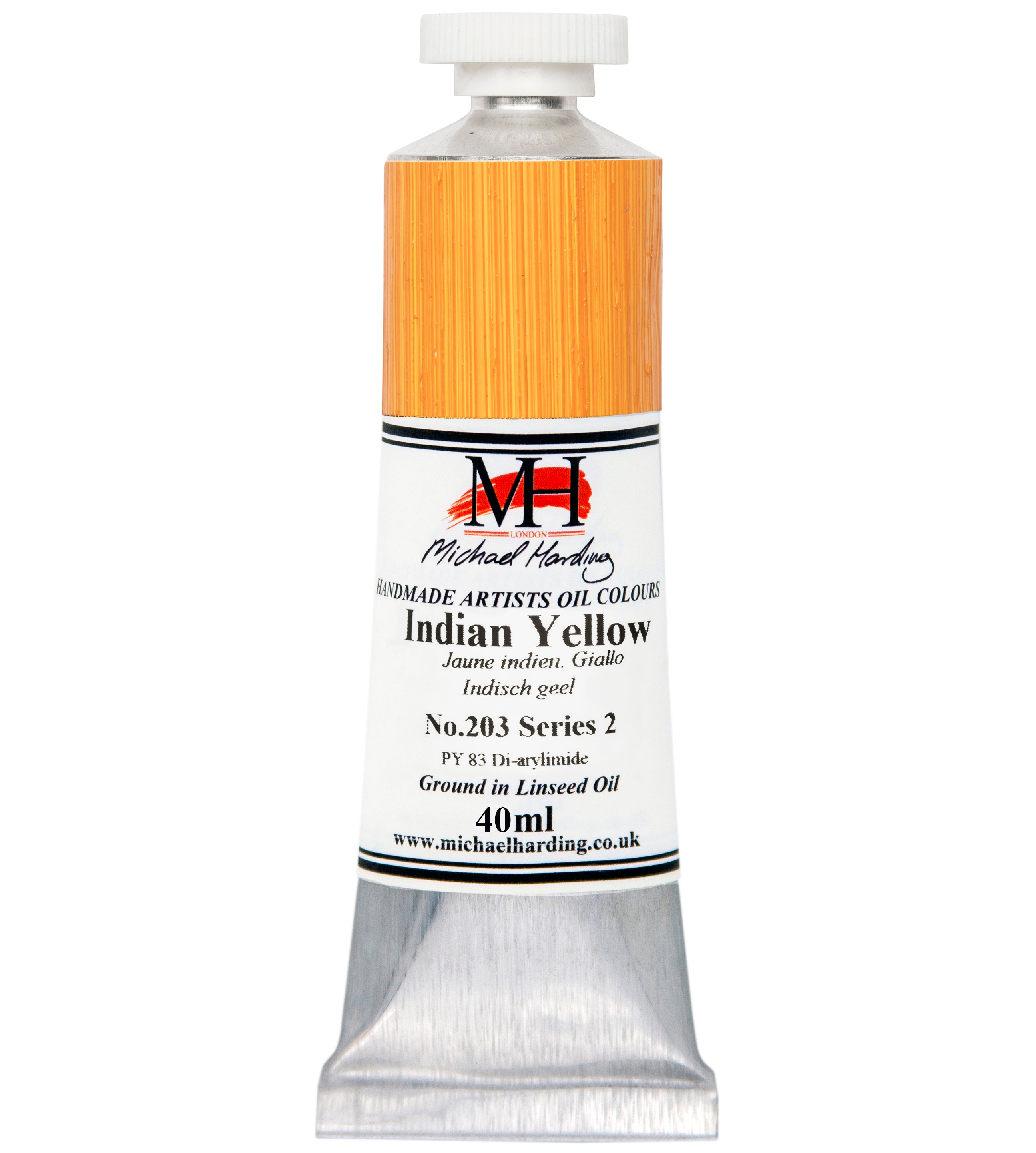 Michael Harding Oil Paint - Indian Yellow - 40ml Tube – RAYMAR