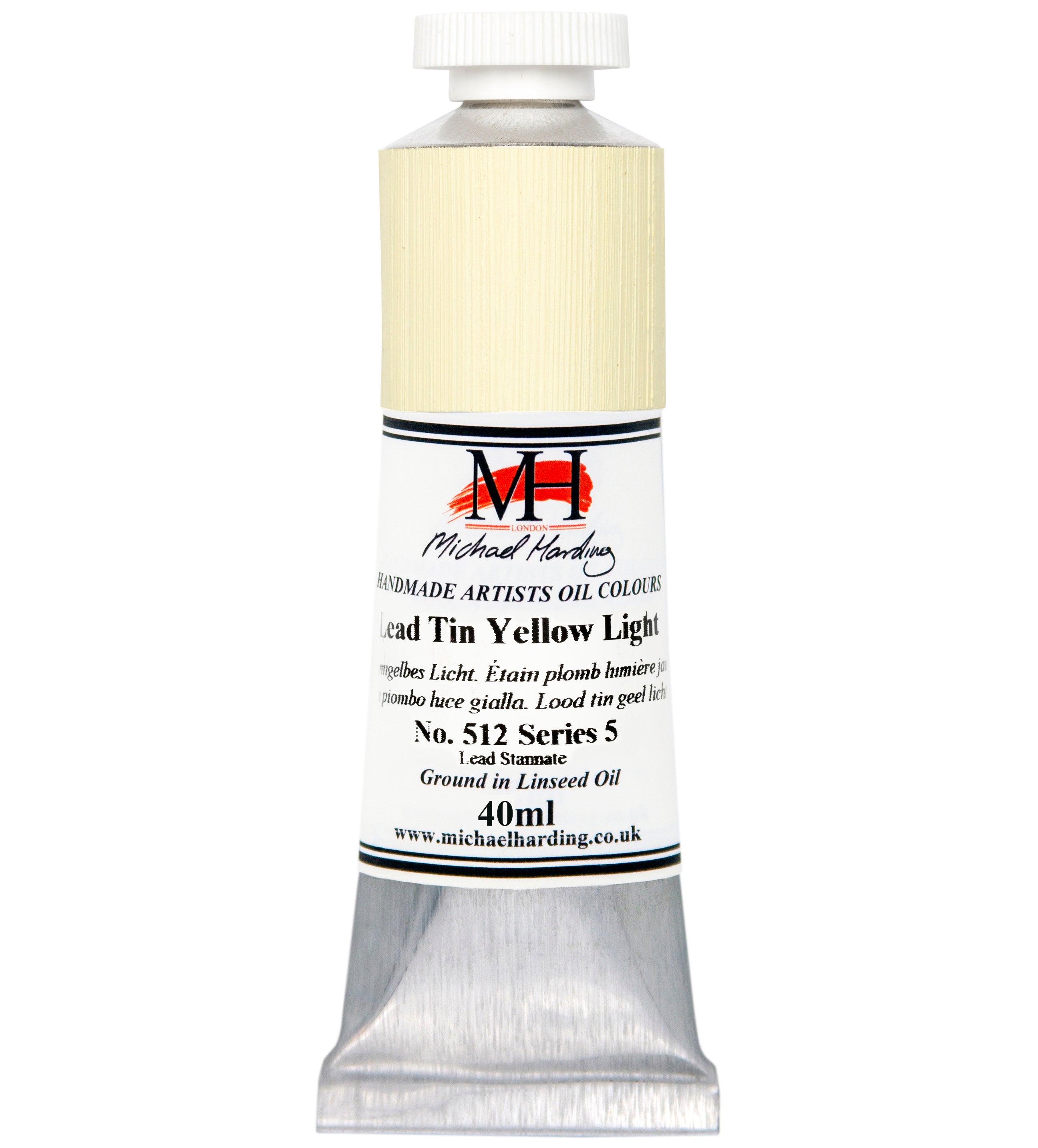 Michael Harding Oil Paint - Lead Tin Yellow Light - 40ml Tube – RAYMAR