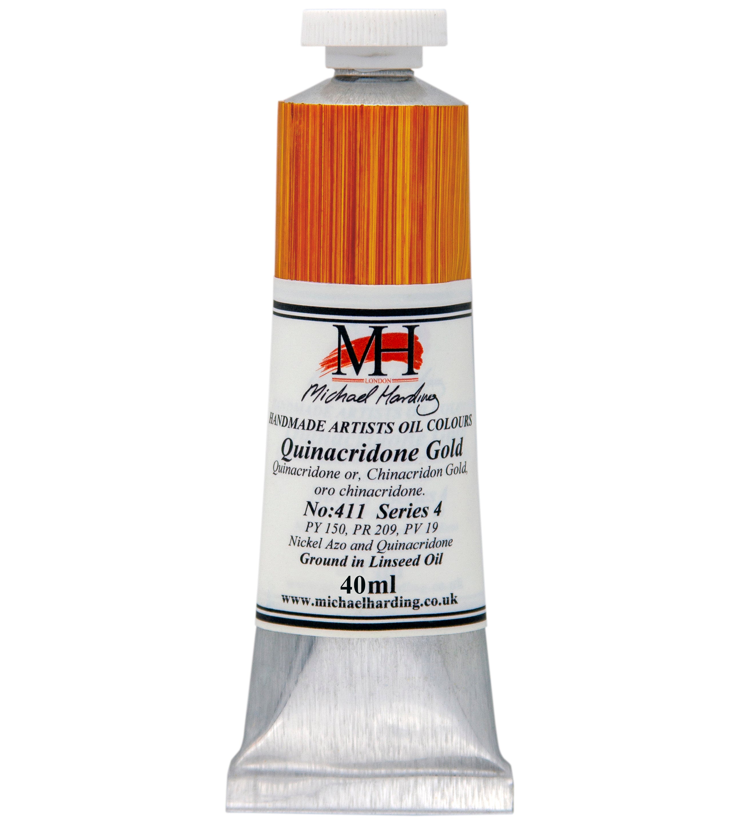 Michael Harding Oil Paint - Quinacridone Gold - 40ml Tube – RAYMAR