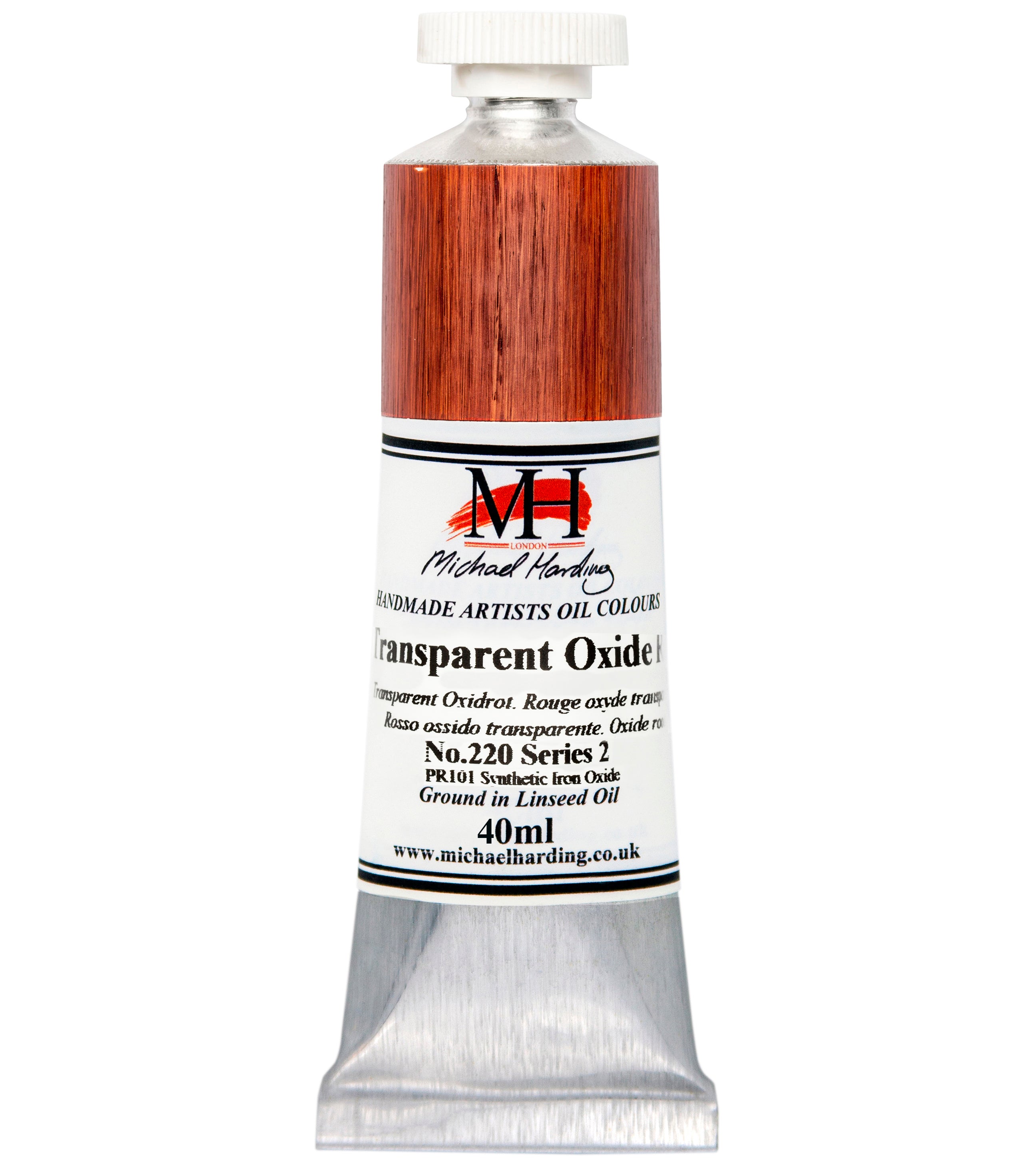Michael Harding Oil Paint - Transparent Oxide Red - 40ml Tube – RAYMAR